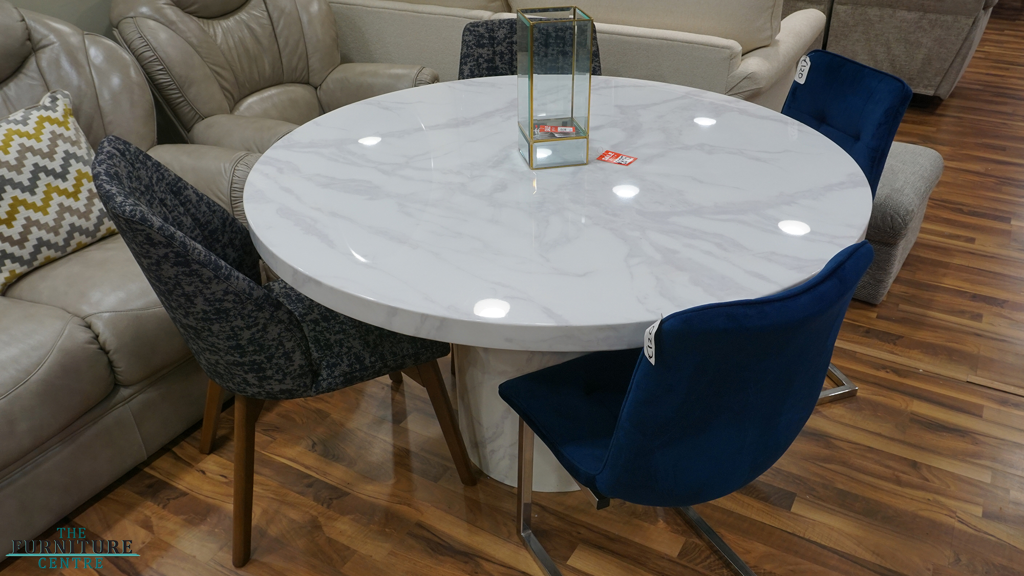 Carra Round Marble Dining Table - Exceptional Piece - Free Delivery