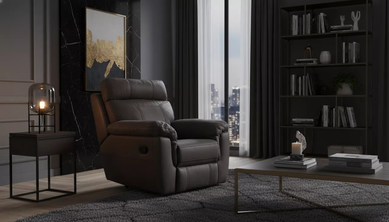 Baxter 1 Seater Recliner - Brown - The Furniture Centre Cork