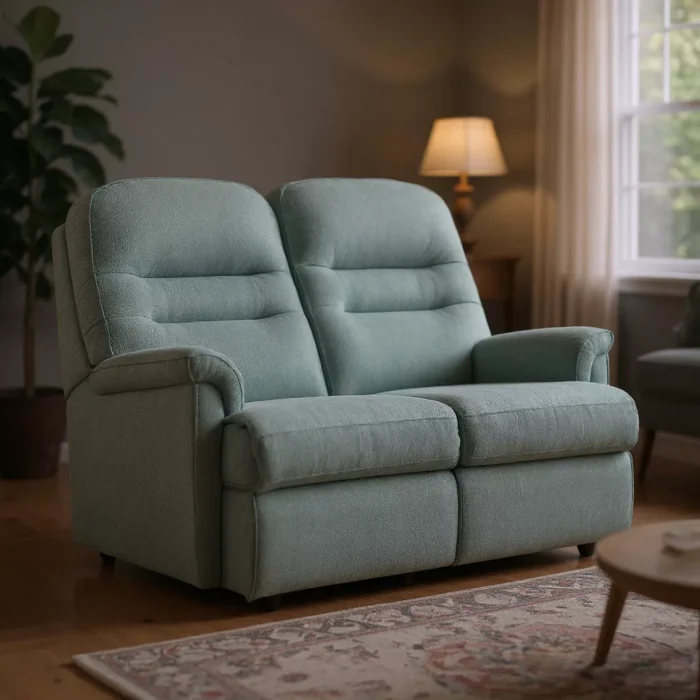 Keswick Small Fabric Fixed 2-Seater Settee - The Furniture Centre Cork
